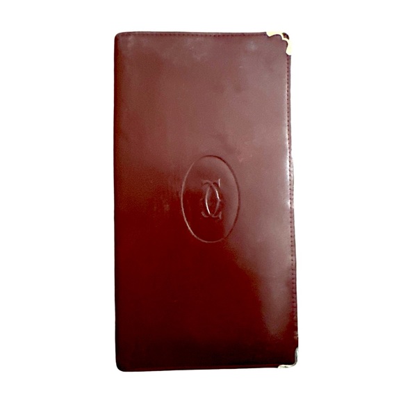 Cartier | Bags | Cartier Wine Red Bi Fold Long Wallet | Poshmark